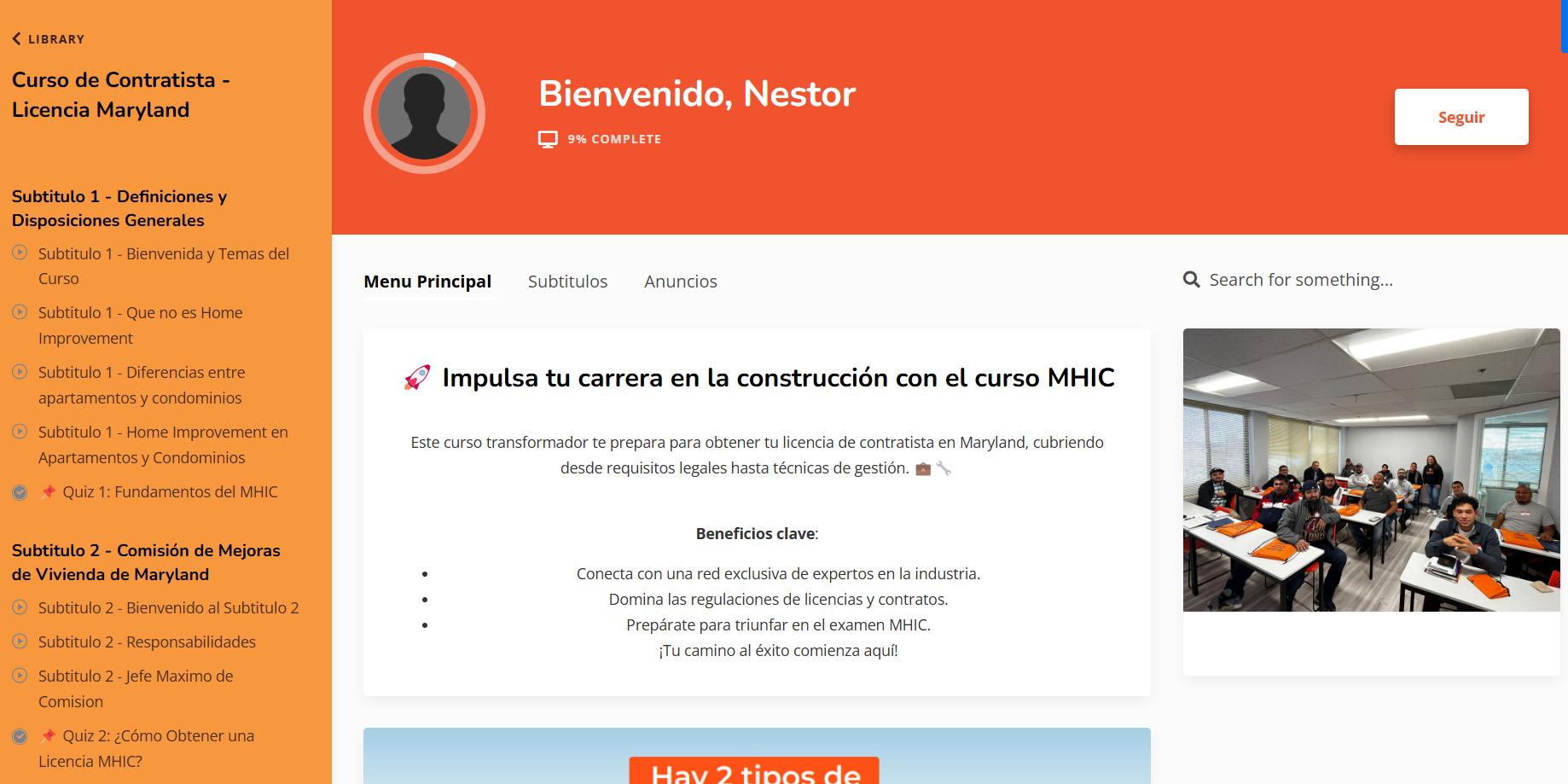 Curso Online - Licencia de Contratista en Maryland (MHIC) - HDS